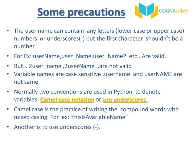 Basics of Python Programming | PPTX