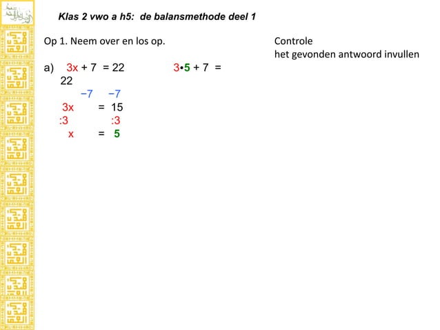 2vbalansmethodedeel1 | PPT