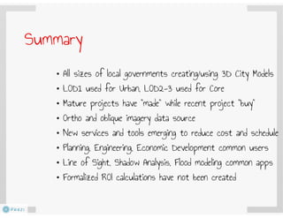 3D City Model Review of Canadian Cities | PPT