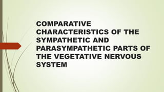 Vegetative Nervous system(peripheral nervous system) | PDF