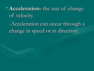 2 velocity and acceleration | PPT