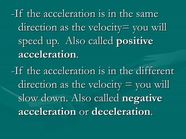 2 velocity and acceleration | PPT