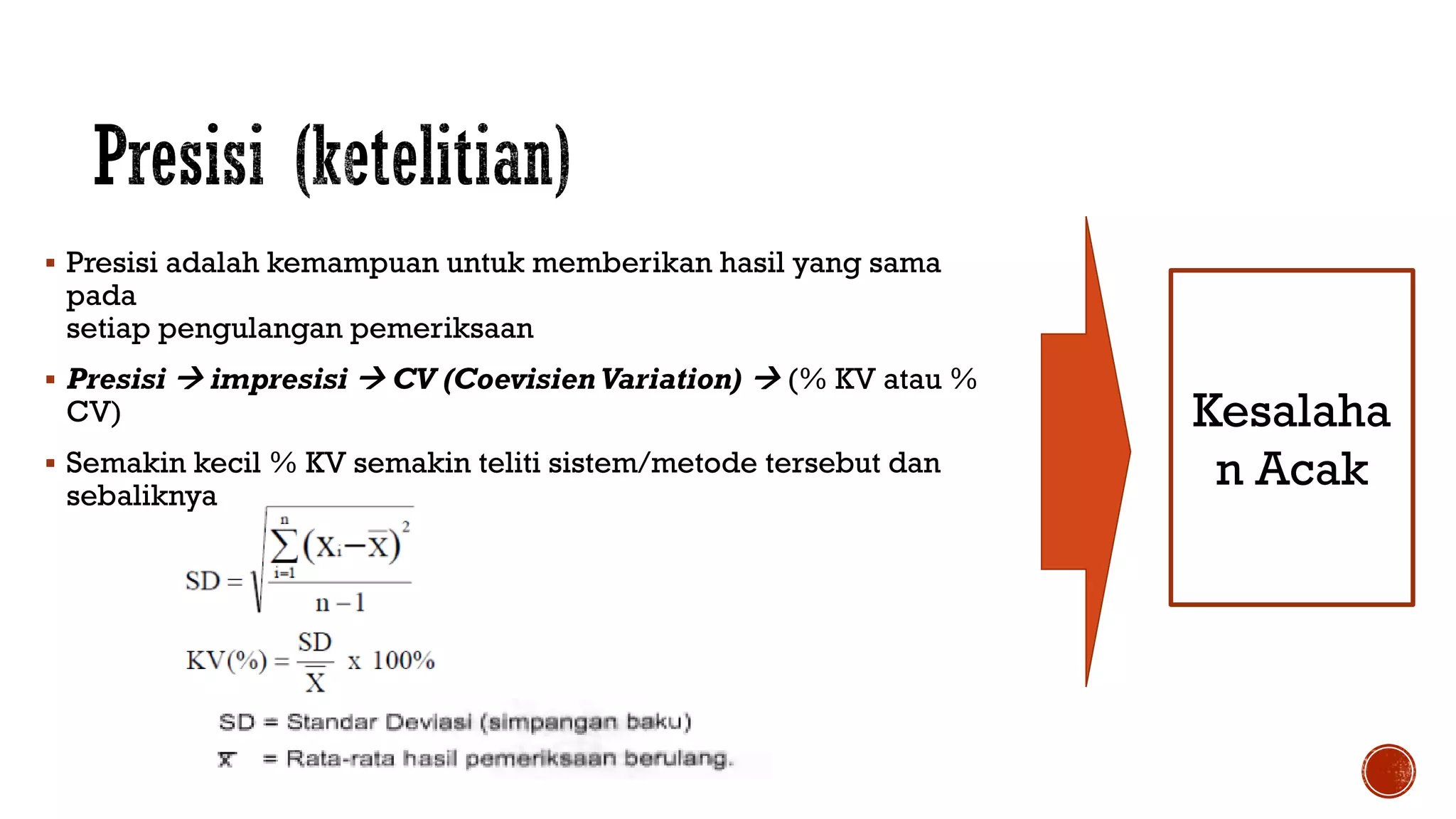 Verifikasi dan Validasi Metode Pemeriksaan Laboratorium Klinik Bagian 1 ...