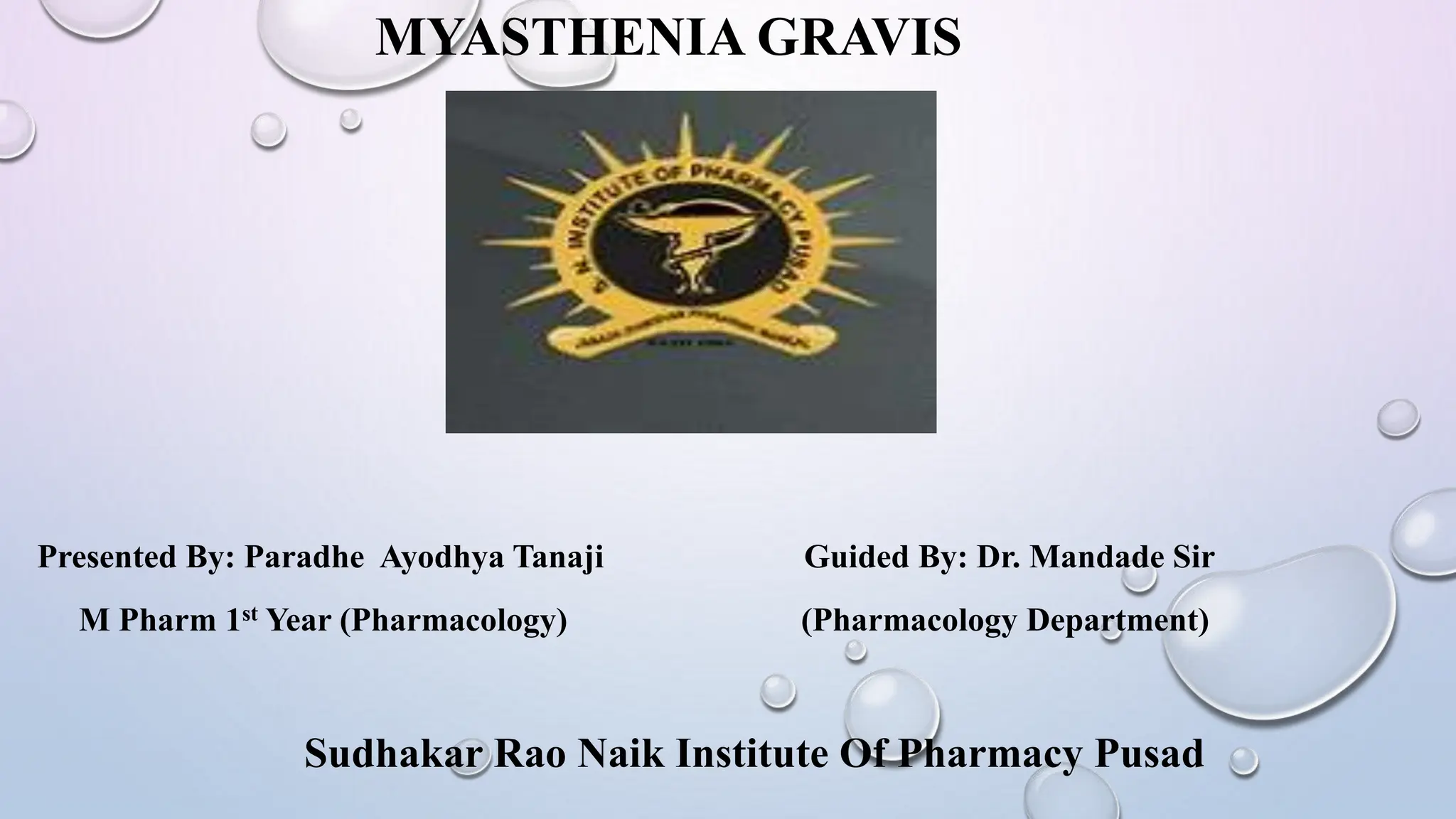 Myasthenia Gravis disease pharmacology ppt.pptx