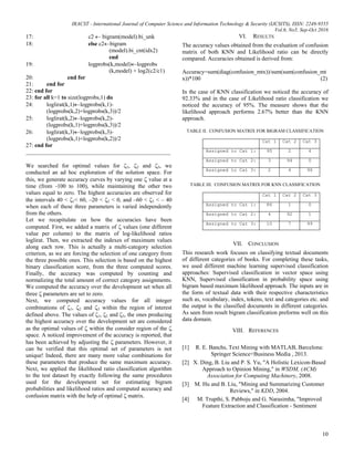 Textual Document Categorization using Bigram Maximum Likelihood and KNN | PDF | Computer ...