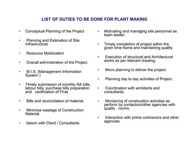 Green field project making of production plant | PDF