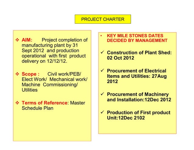 Green field project making of production plant | PDF