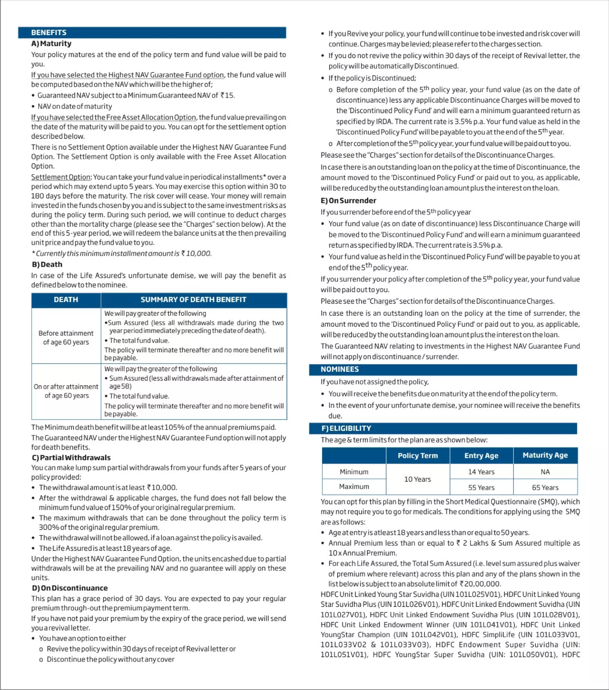 HDFC SL Crest Brochure | PDF