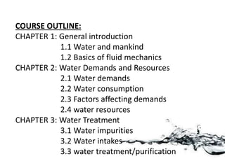 water supply and treatment | PPTX