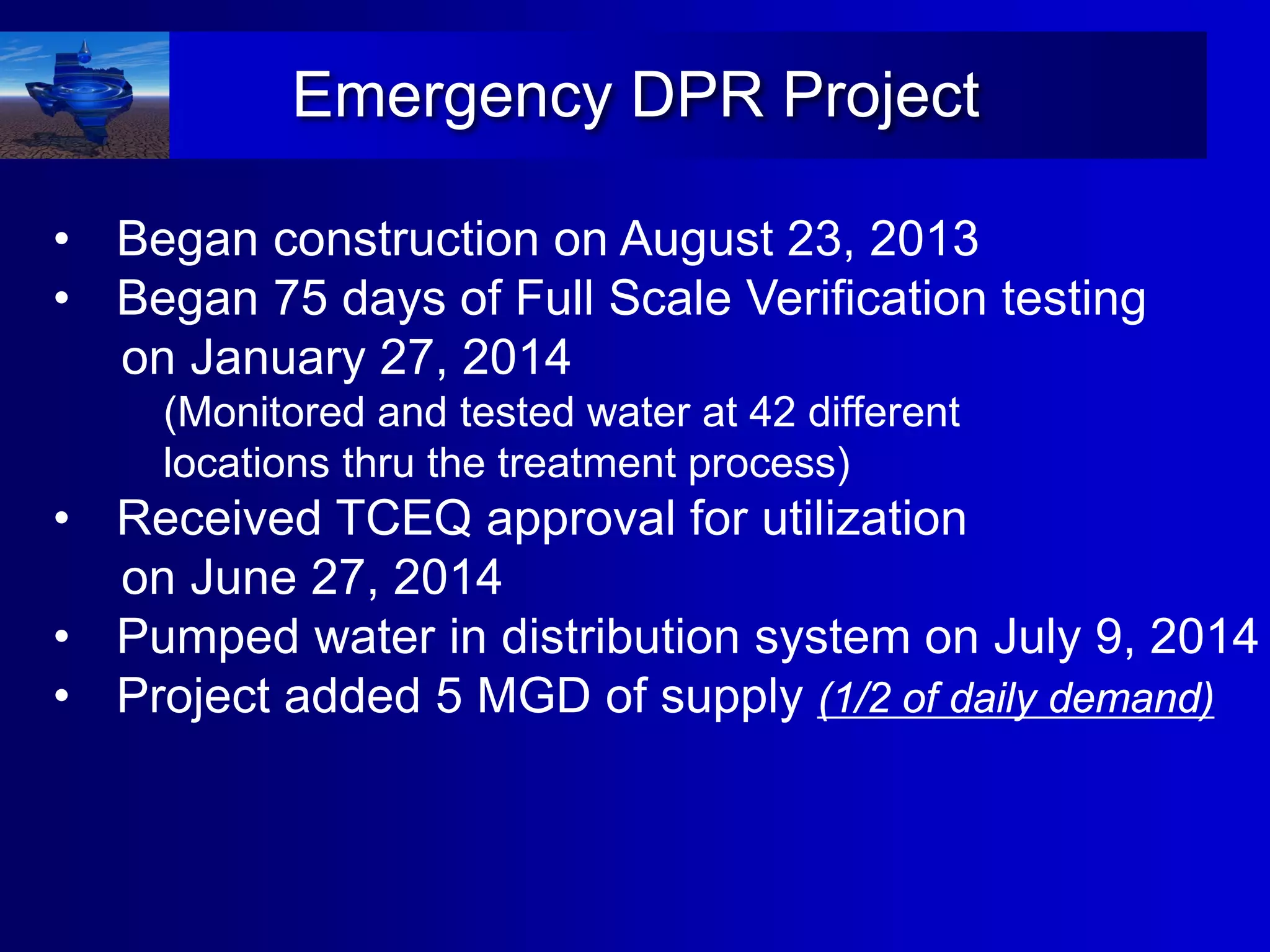 WATTS Conference- Direct Potable Reuse Project | PDF