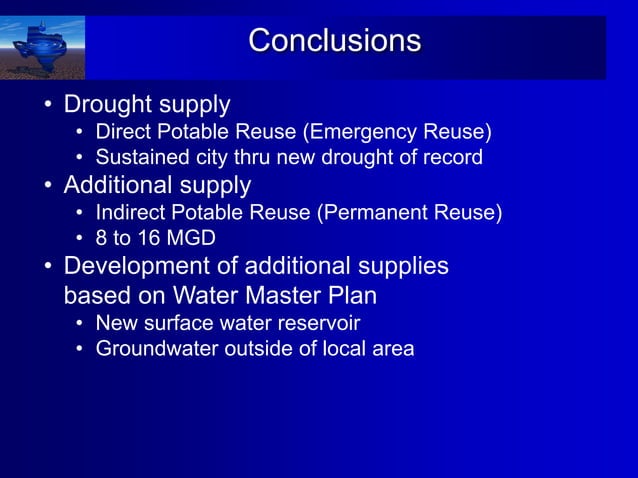 WATTS Conference- Direct Potable Reuse Project | PDF