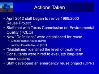 WATTS Conference- Direct Potable Reuse Project | PDF