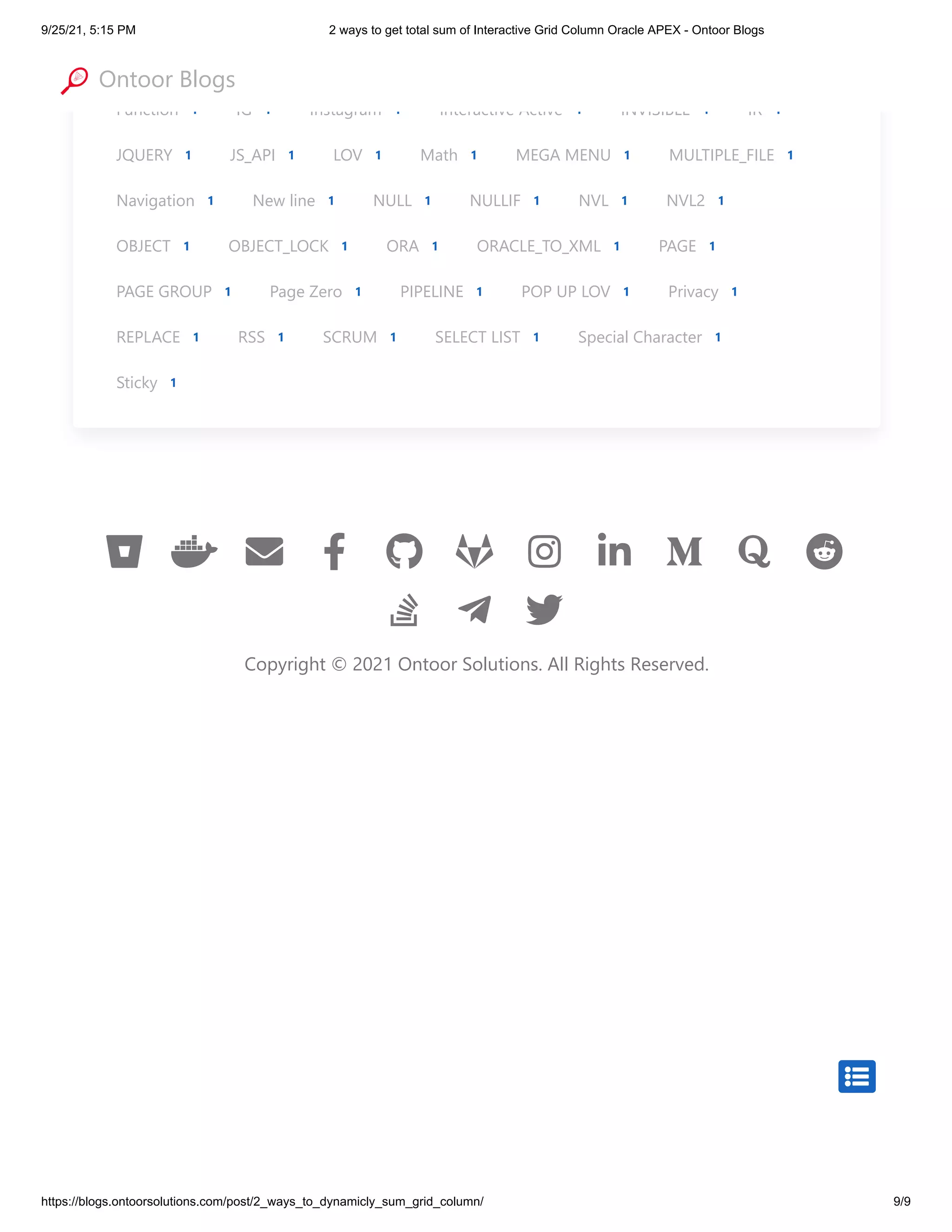 2 ways to get total sum of interactive grid column oracle apex ontoor blogs | PDF