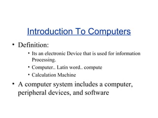 Basics of computer applications | PPT