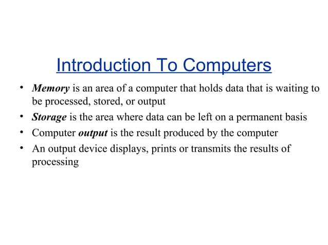 Basics of computer applications | PPT