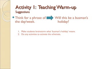 2 week course for teachers of english in | PPT