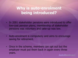 Auto-Enrolment | PPTX