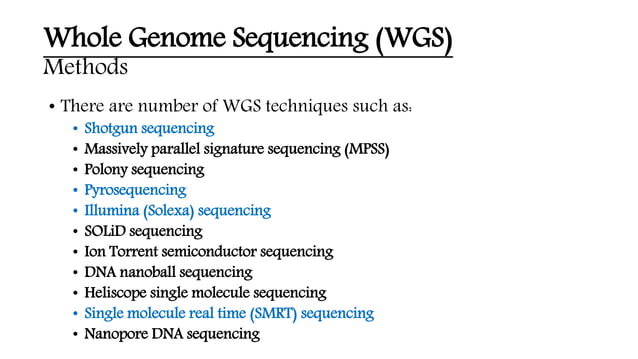 2 whole genome sequencing and analysis