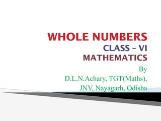2 Whole Numbers 1.pptx. for class 6 six. | PDF