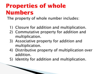 2 Whole Numbers 1.pptx. for class 6 six. | PDF
