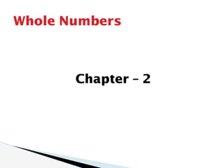 2 Whole Numbers 1.pptx. for class 6 six. | PDF