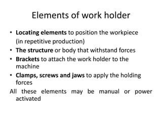 Work Holding Concept in Production Tooling | PPTX