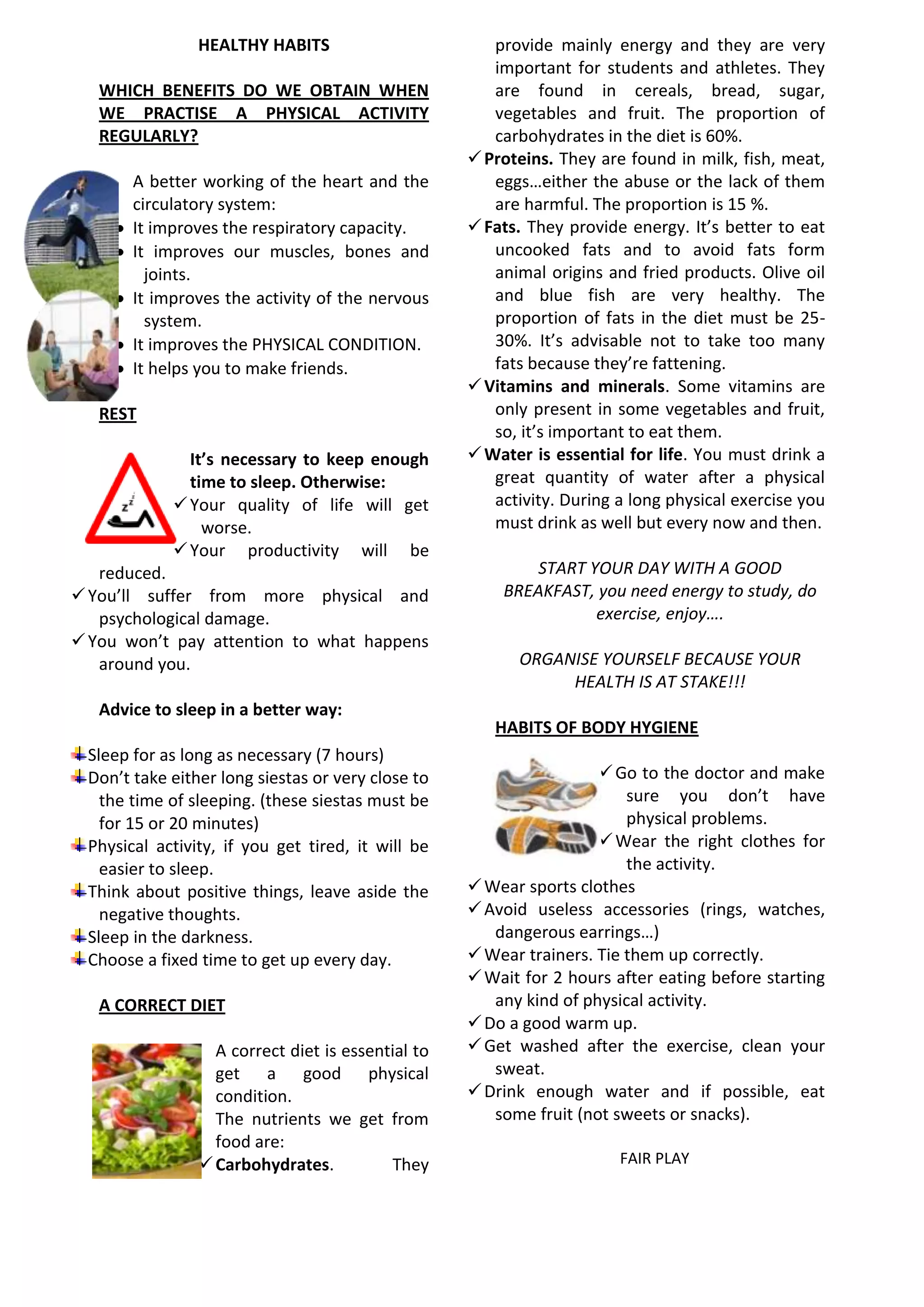 2 worksheet healthy habits (1) | DOCX