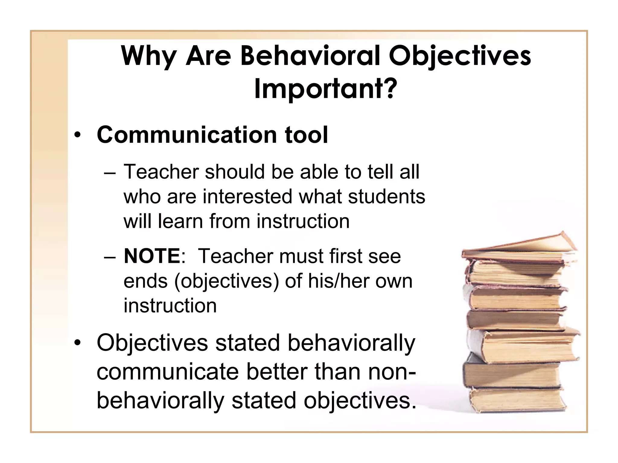 2 Writing Behavioral Objectives Taxonomy of educational objectives (2 ...