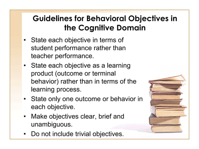 2 Writing Behavioral Objectives Taxonomy of educational objectives (2 ...