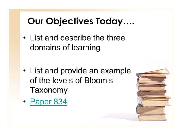 2 Writing Behavioral Objectives Taxonomy of educational objectives (2 ...
