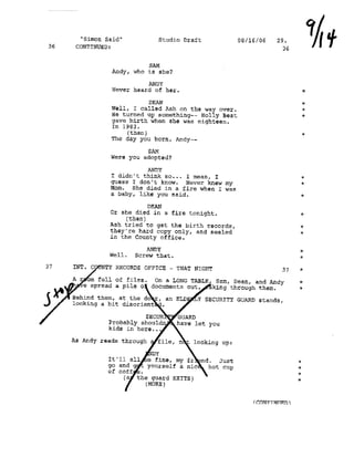 Script Sides Casting