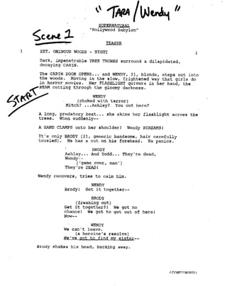 Script Sides Casting