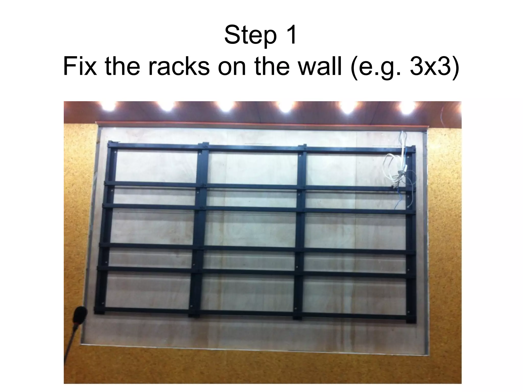 2x2 wall mounting video wall installation step r2 | PPT