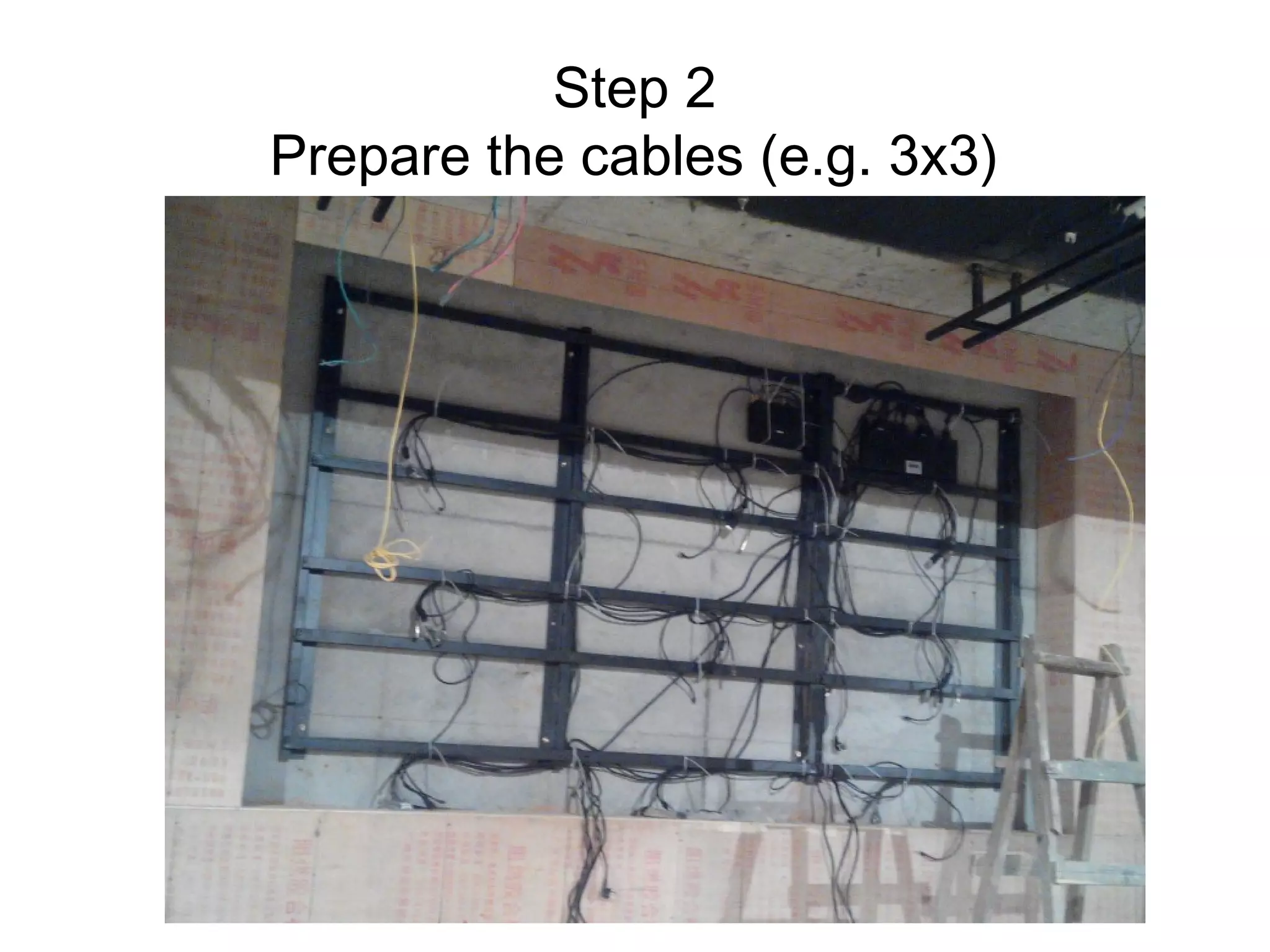 2x2 wall mounting video wall installation step r2 | PPT
