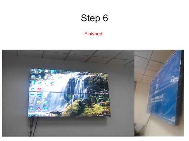 2x2 wall mounting video wall installation step r2 | PPT