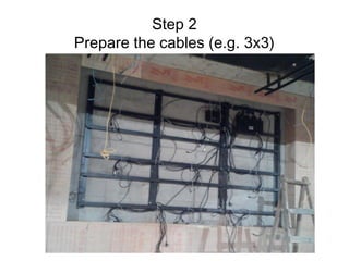 2x2 wall mounting video wall installation step r2 | PPT
