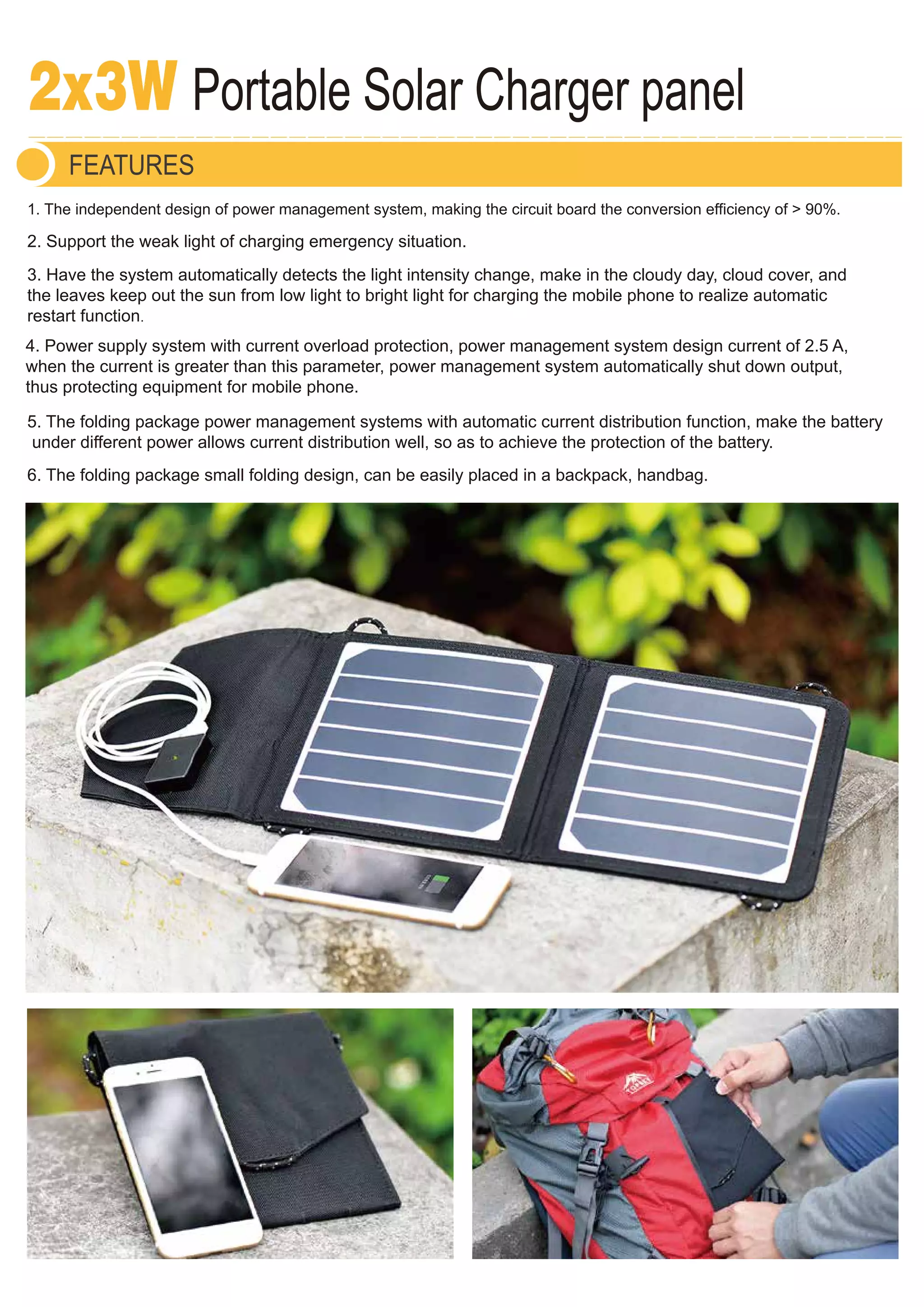 Sungold Solar 2x3 w solar charger Specifications | PDF