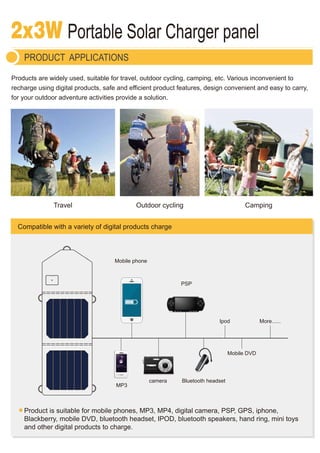 Sungold Solar 2x3 w solar charger Specifications | PDF