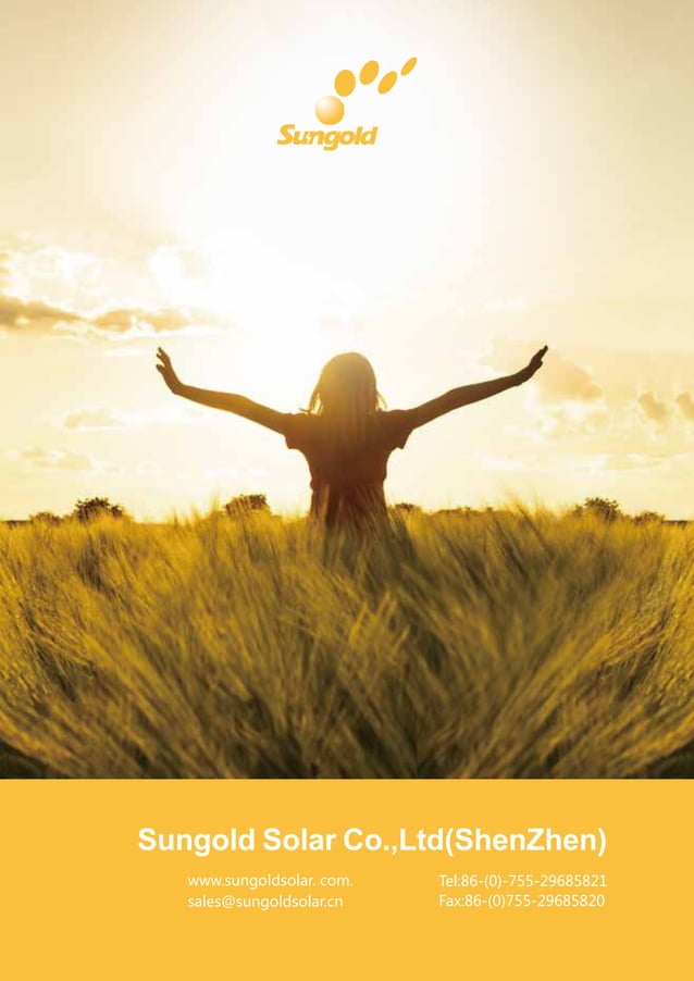 Sungold Solar 2x3 w solar charger Specifications | PDF