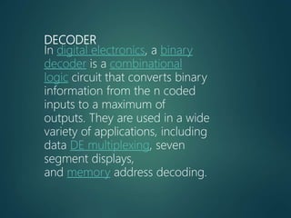 2 x4 decoder using switch level(Alok singh kanpur) | PPTX