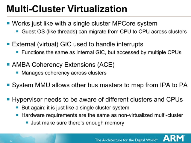 Hardware accelerated Virtualization in the ARM Cortex™ Processors | PPT