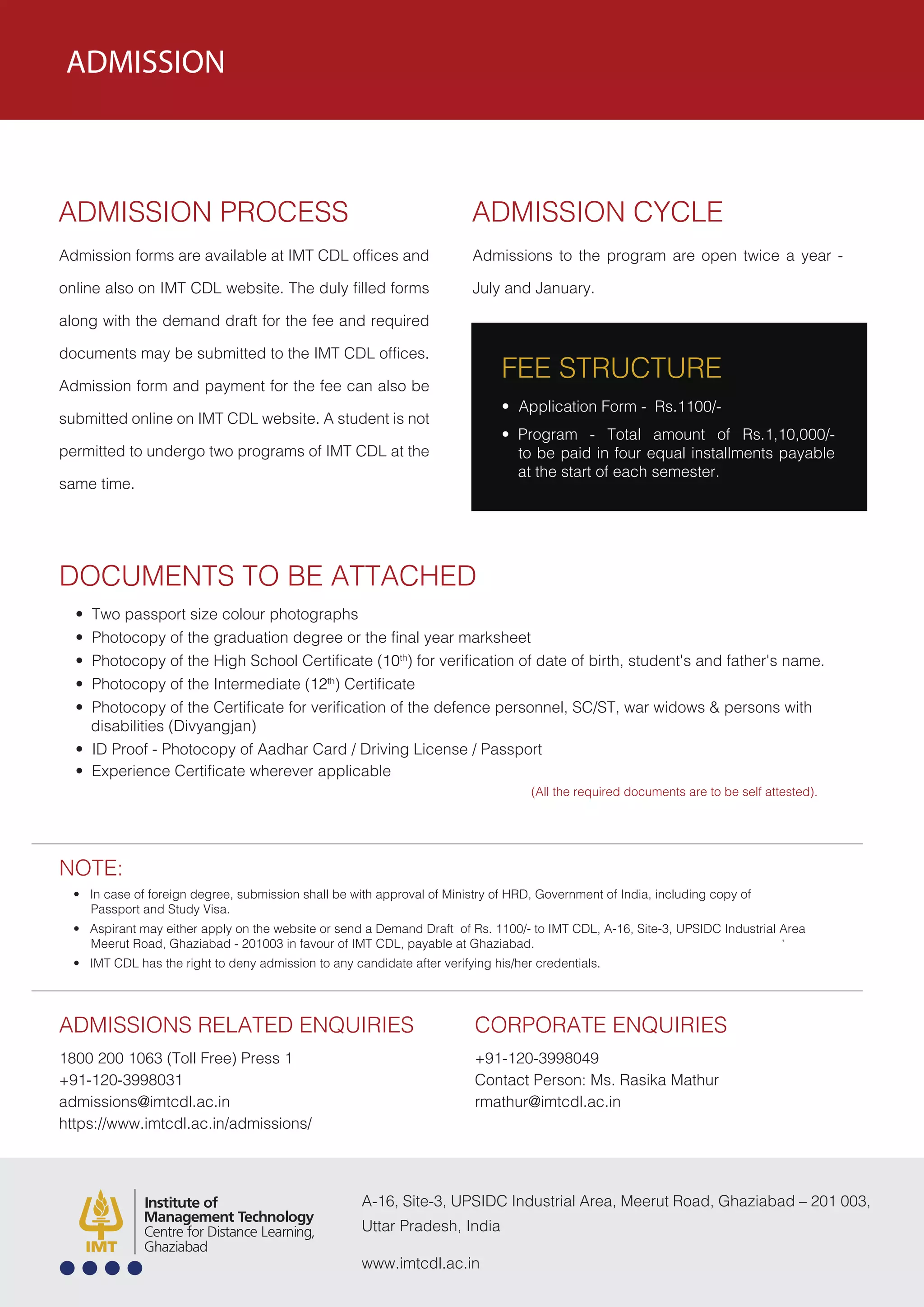 2 year pgdm from imt cdl | PDF