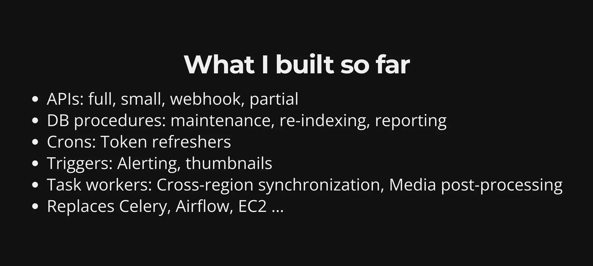 2 years with python and serverless | PPT