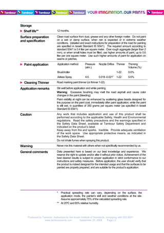 2 yellow road marking acrylic paint lead free | PDF