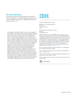 IBM zEnterprise: The smart platform for business applications | PDF | Computer Software and ...