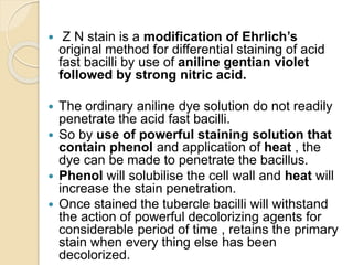 Ziehl-Neelsen n stain / Acid fast stain | PPTX