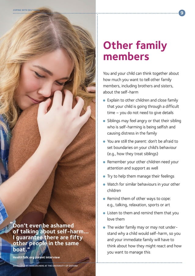 3 0-coping-with-self-harm-guide | PDF | First Aid | Injuries