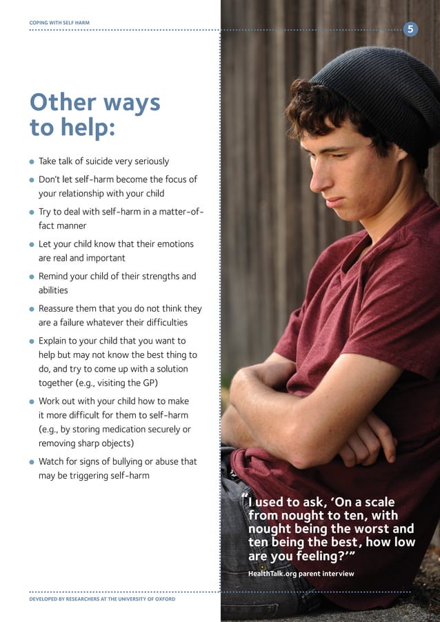 3 0-coping-with-self-harm-guide | PDF | First Aid | Injuries