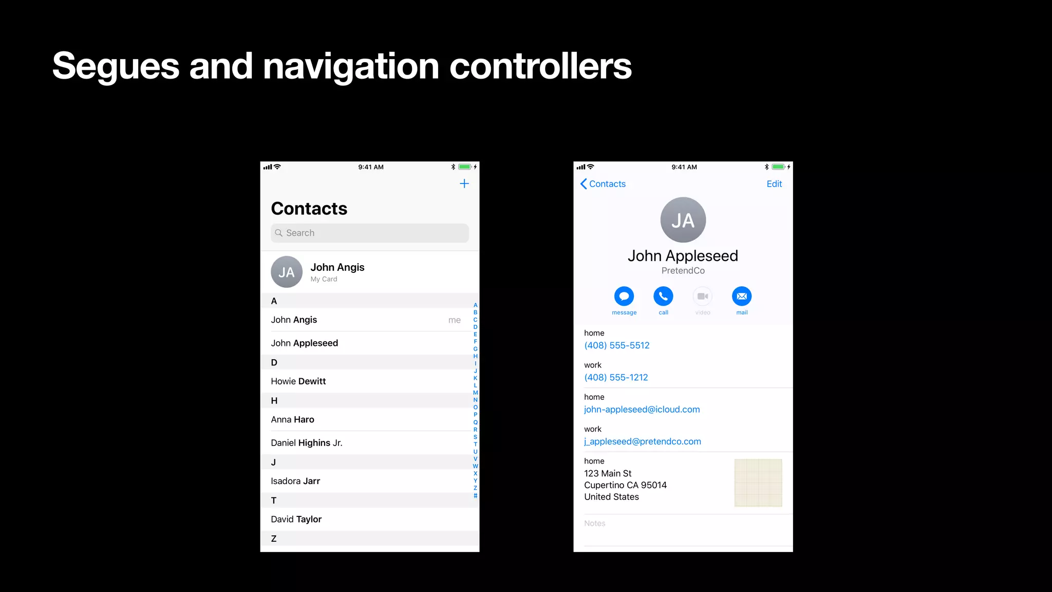 Segues And Navigation Controllers Ppt