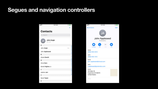 Segues and navigation controllers | PPT